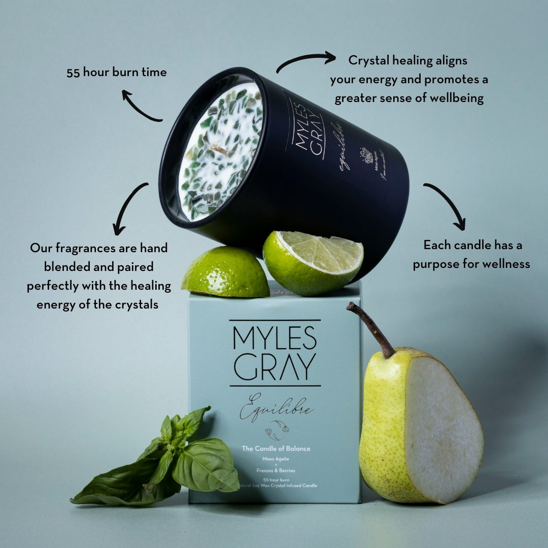 Crystal Infused Soy Candles – Myles Gray