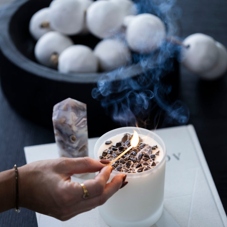 Crystal Infused Soy Candles – Myles Gray